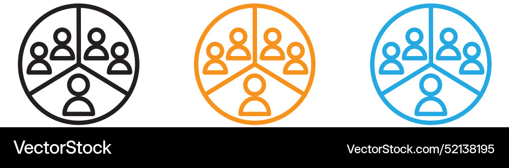 People segmentation logo set collection for web Vector Image