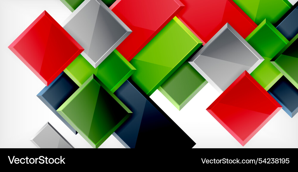 Square shape color abstract geometry Royalty Free Vector