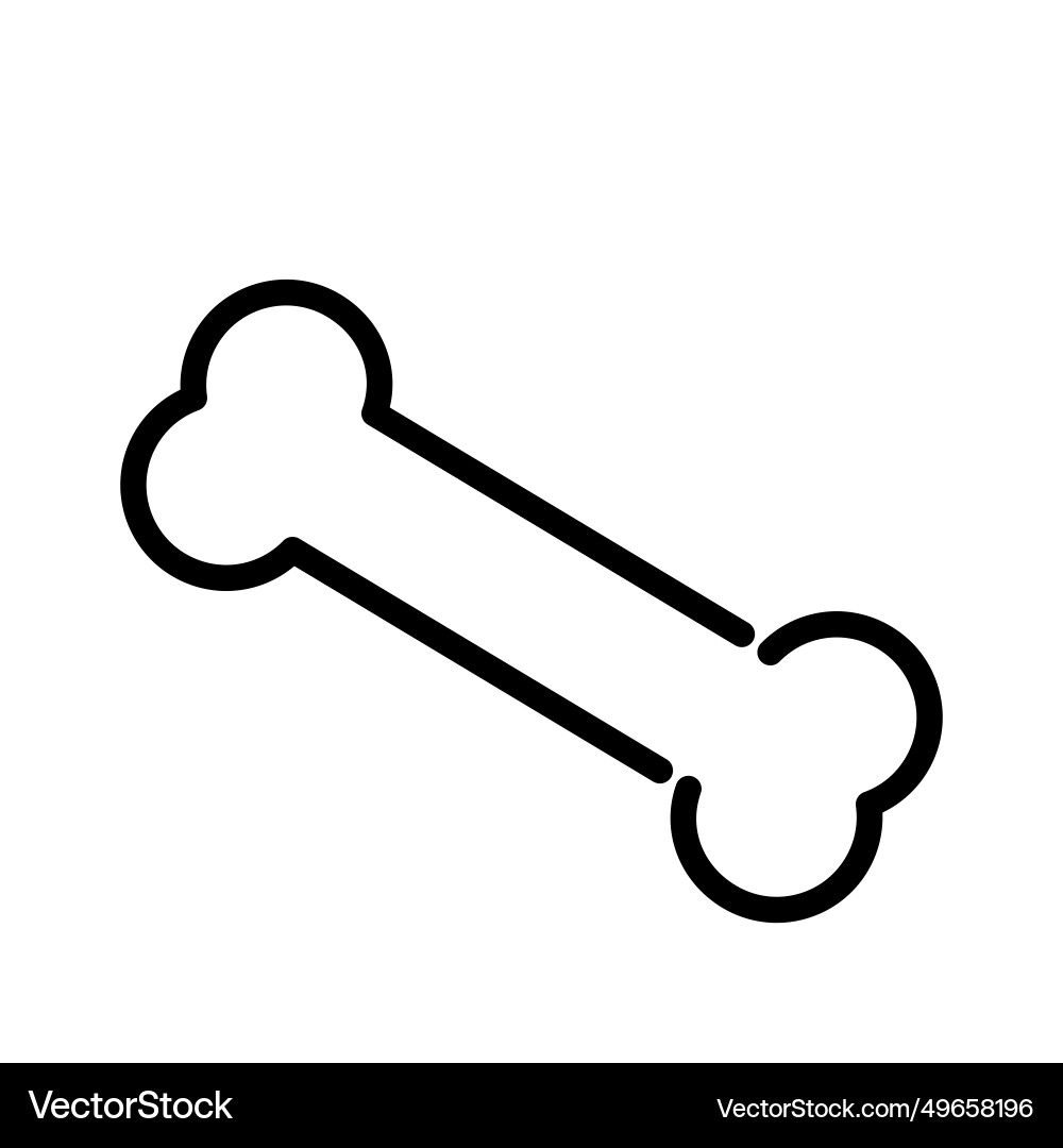 Bones line logo icon image Royalty Free Vector Image
