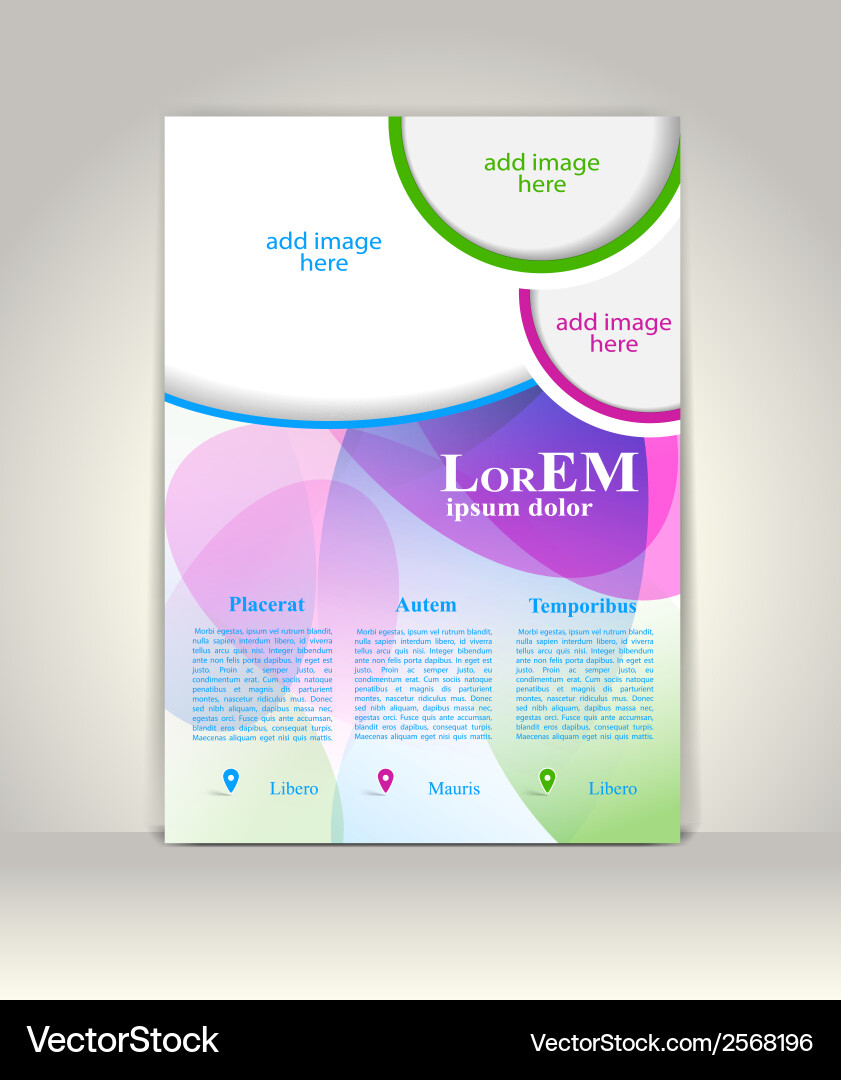 Flyer brochure or magazine cover template Vector Image