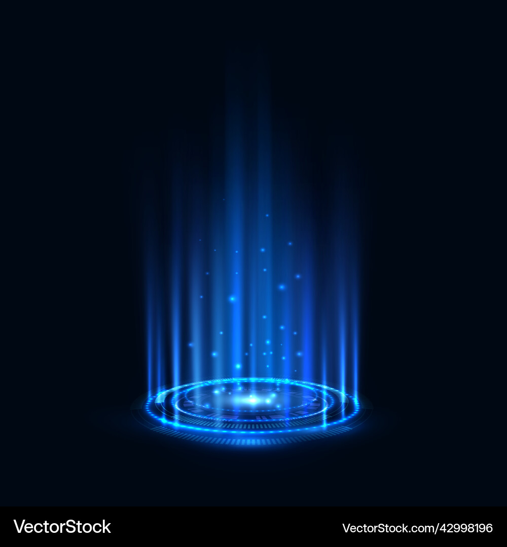 Futuristic Teleportation Portal Royalty Free Vector Image