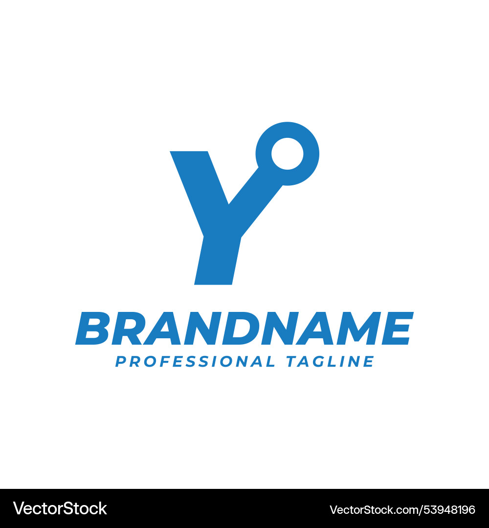 Letter y technology logo symbolizing innovation Vector Image