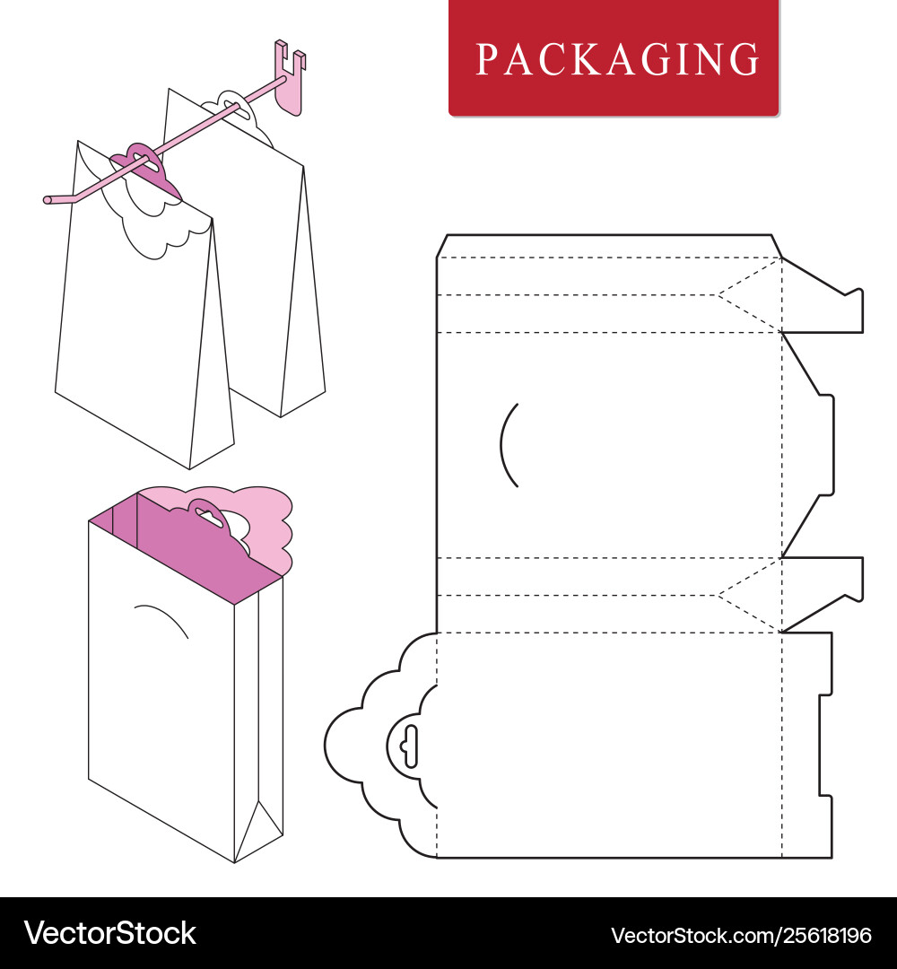 Packaging for hang with hook Royalty Free Vector Image