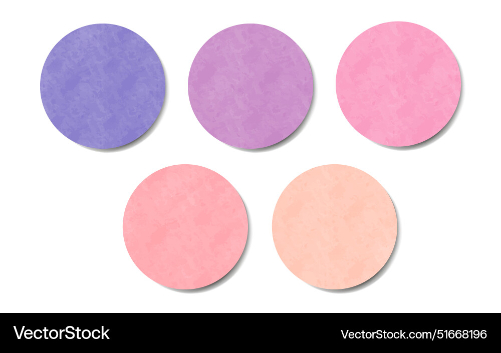 Set of round texture stickers Royalty Free Vector Image