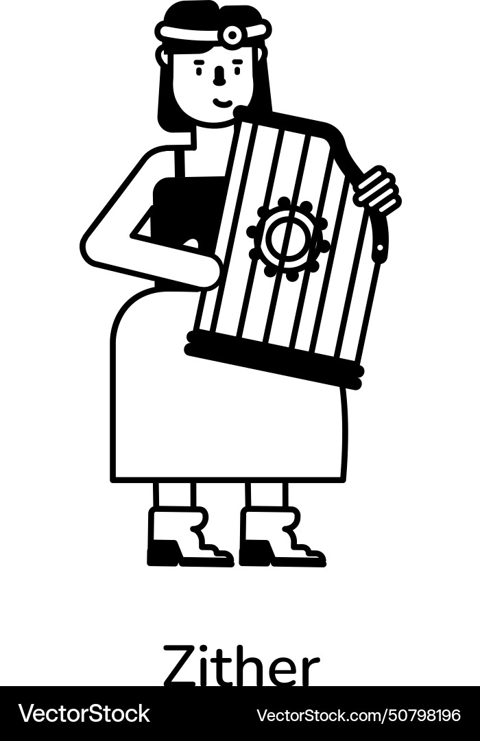 Zither Royalty Free Vector Image - VectorStock