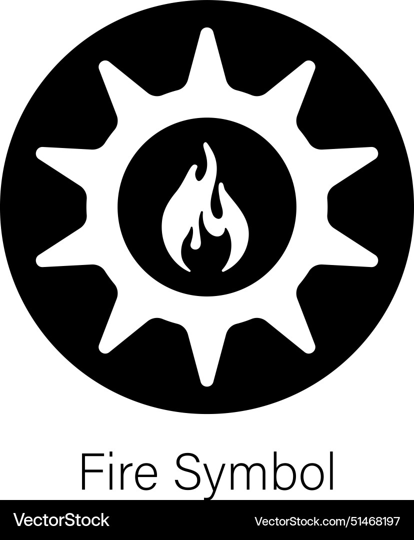 Bafire symbol Royalty Free Vector Image - VectorStock