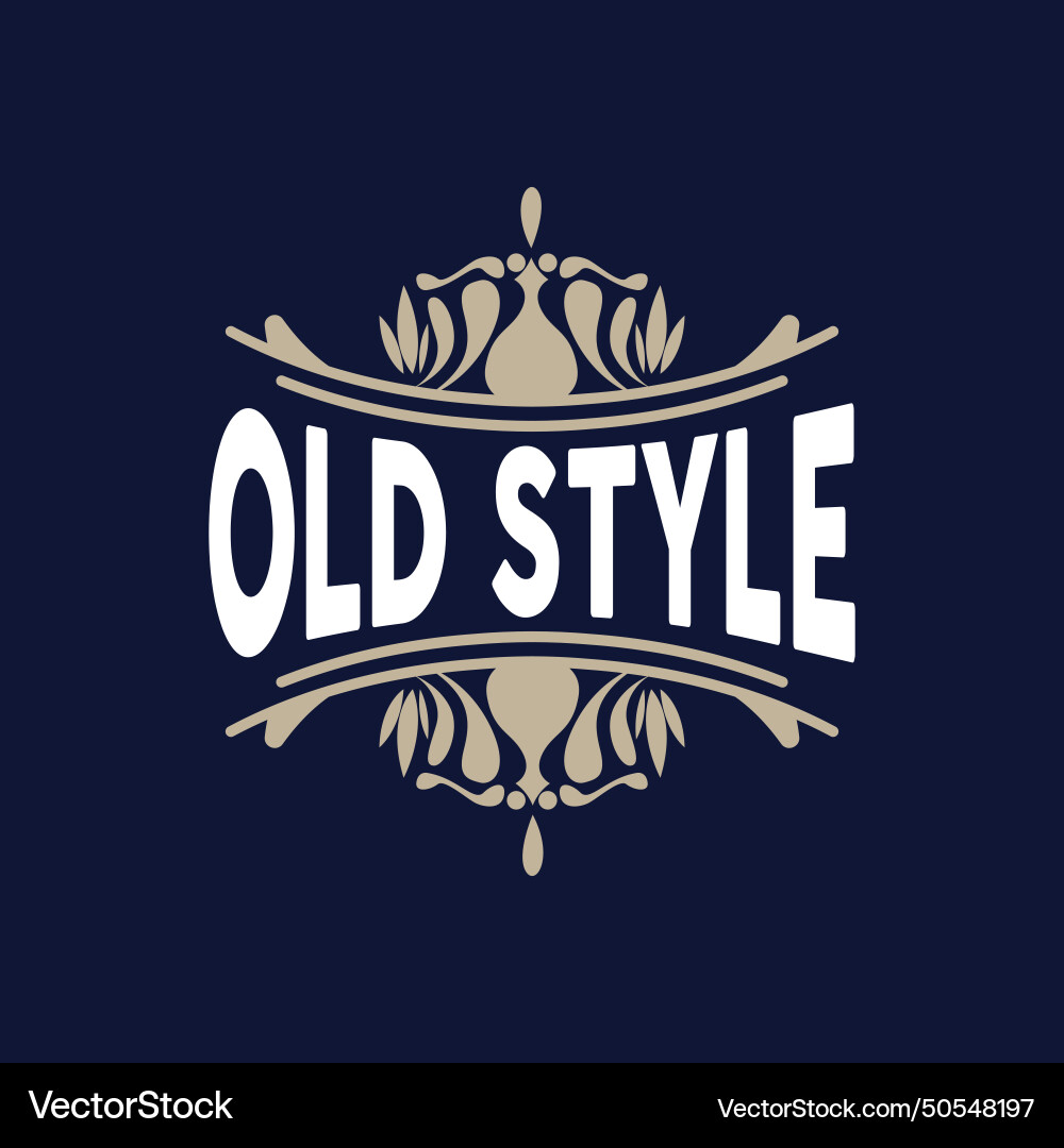 Decorative typography vintage line design old Vector Image