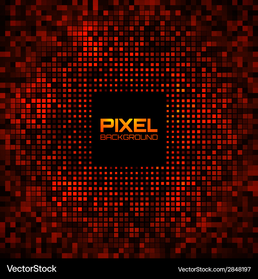 Red Pixel Background - Abstract Glow Royalty Free Vector