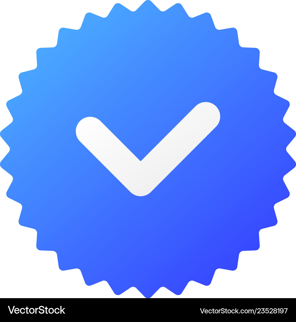 Verification Checkmark Stamp Icon Royalty Free Vector Image