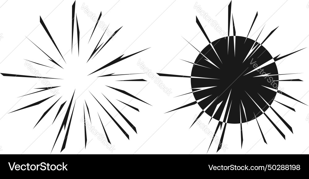 Comic book explosion cartoon exploding rays Vector Image