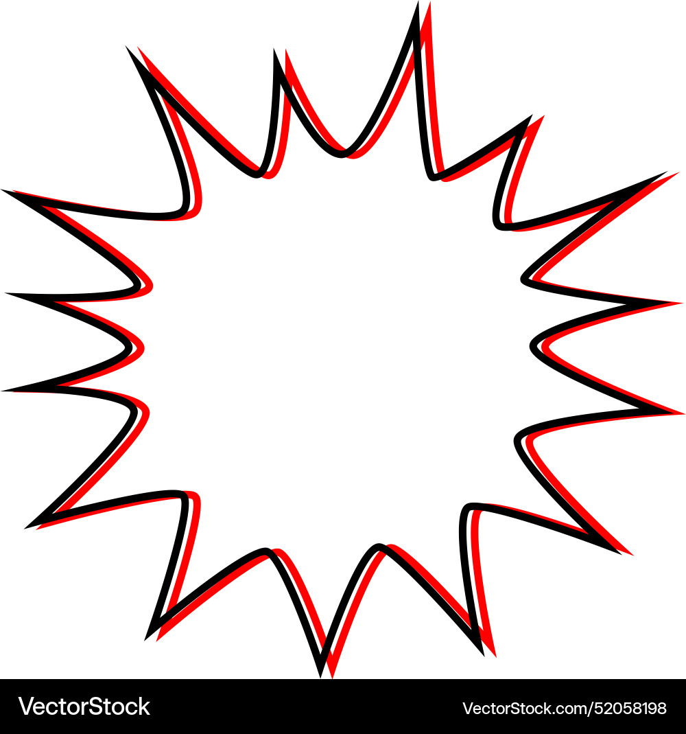 Comic burst frame or pop art speech burst Vector Image