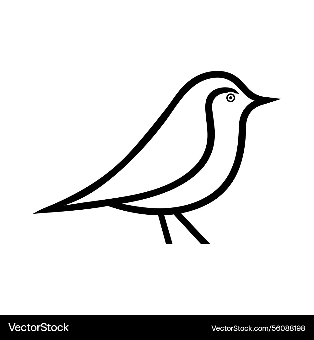 Creative abstract premium bird line icon Vector Image
