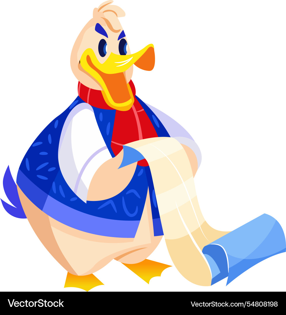 Laughing hard character in flat style Royalty Free Vector