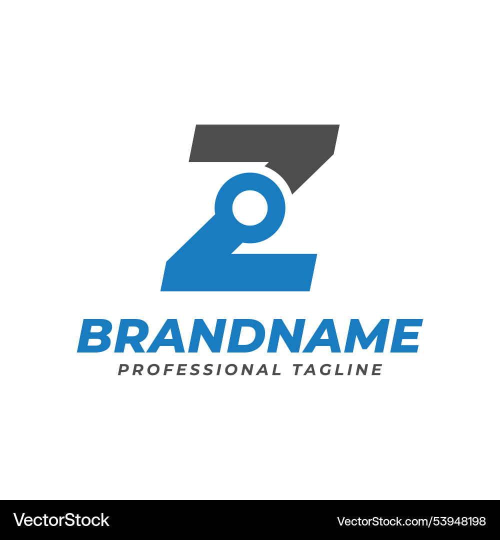 Letter z technology logo symbolizing innovation Vector Image