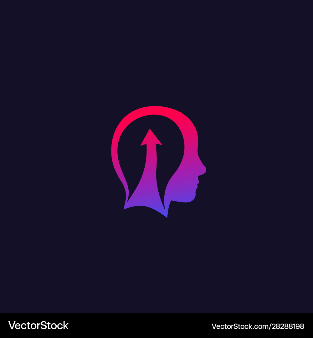 Personal growth self development logo Royalty Free Vector