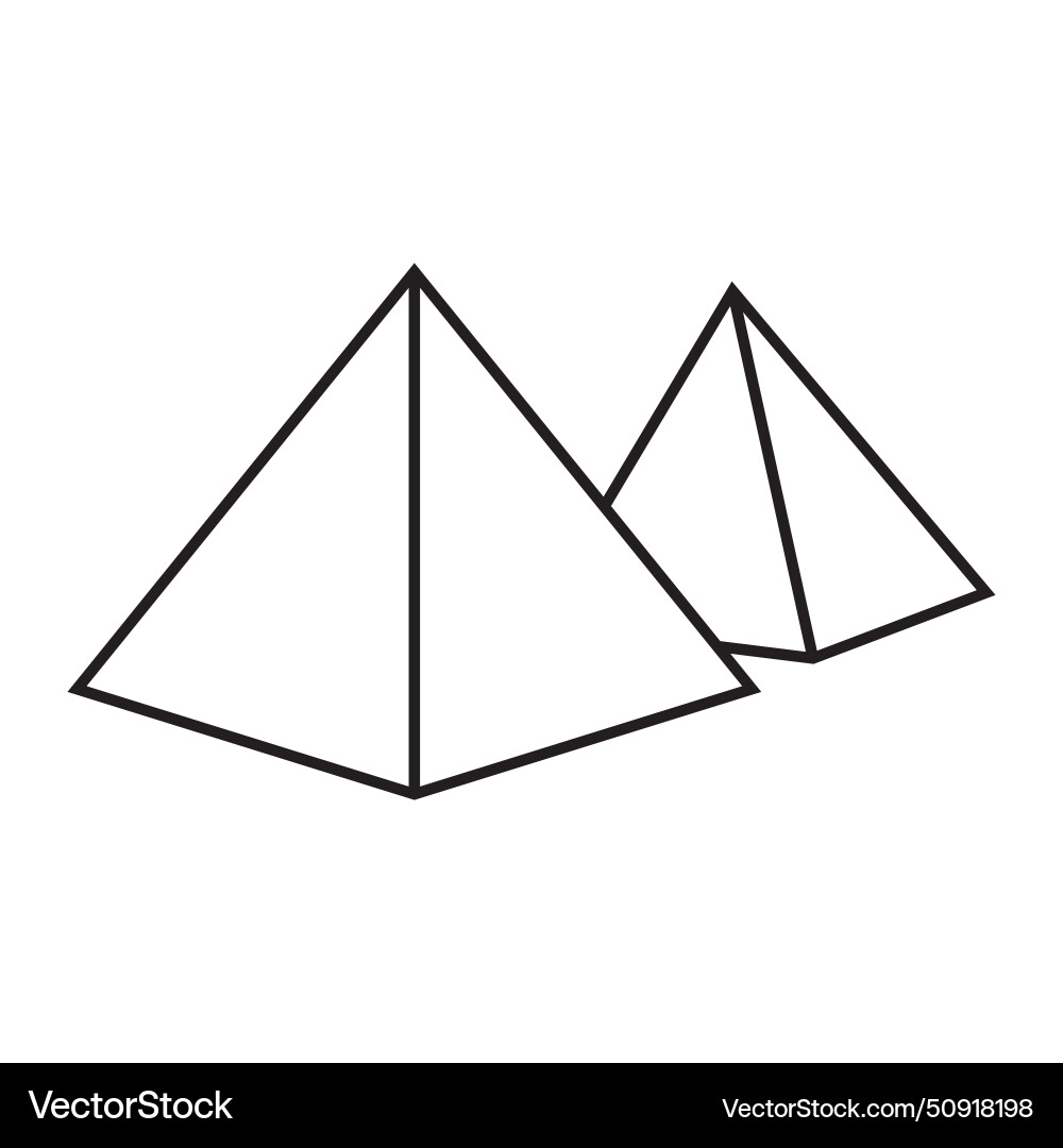 Pyramid icon Royalty Free Vector Image - VectorStock