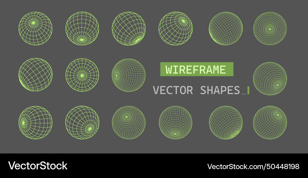 Retro Futuristic Wireframe Sphere Grid Royalty Free Vector