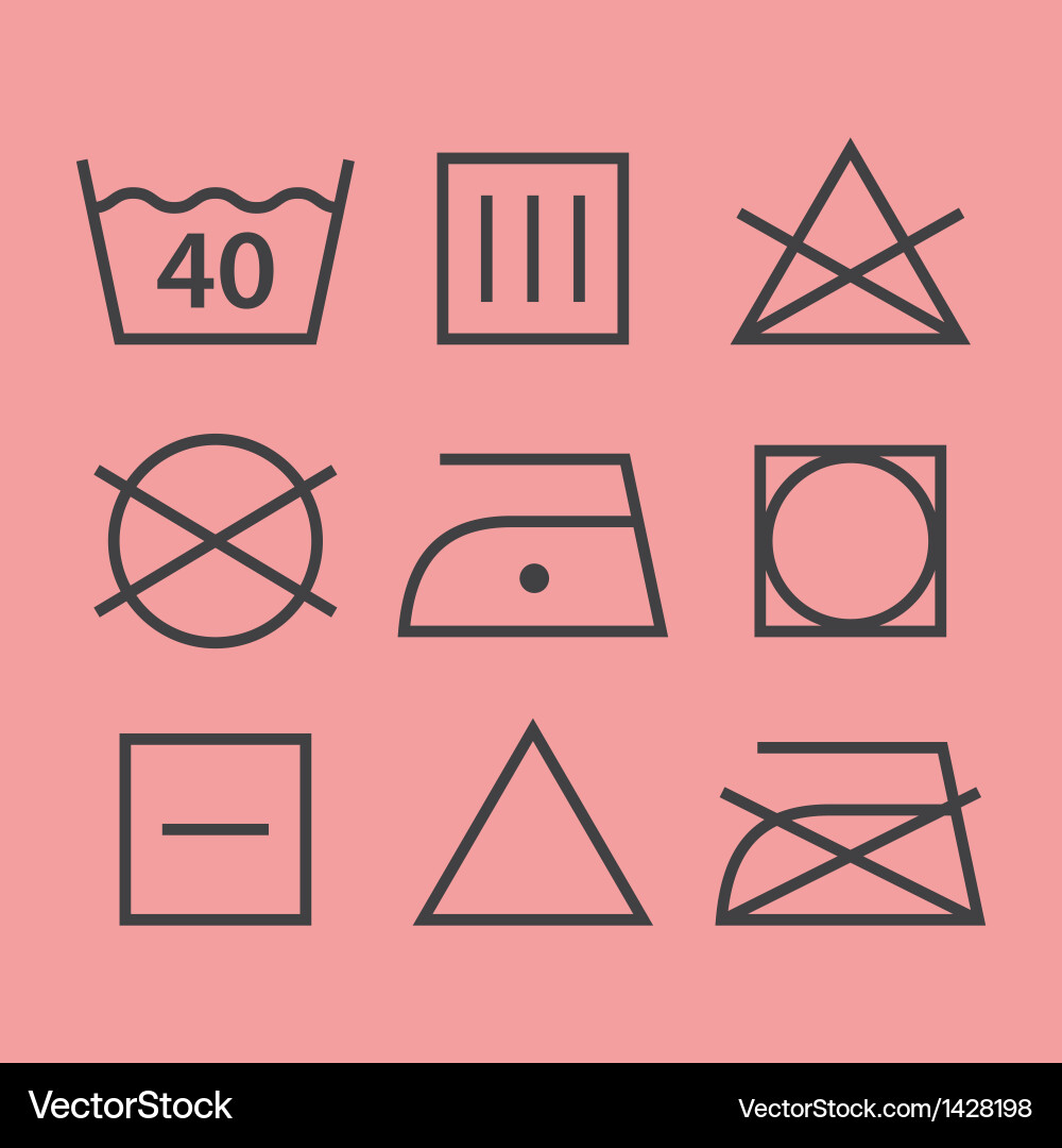 Washing symbols Royalty Free Vector Image - VectorStock