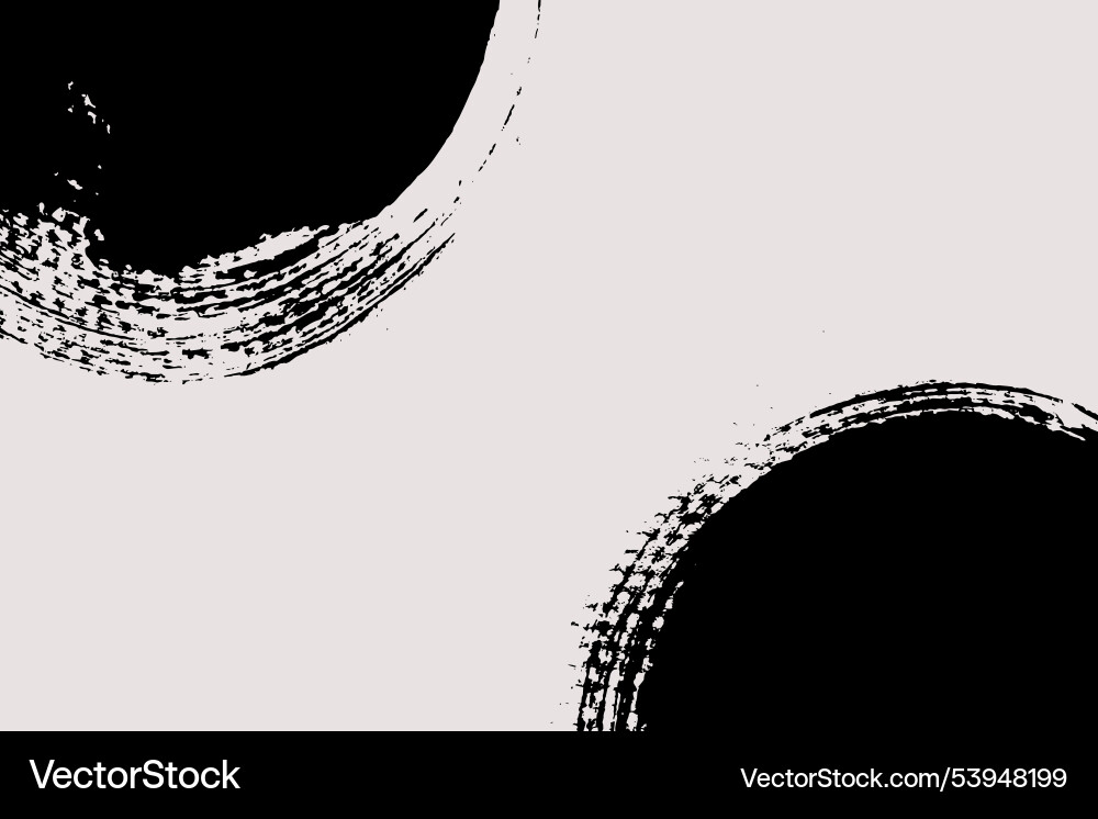 Abstract brush background round shapes in corners Vector Image