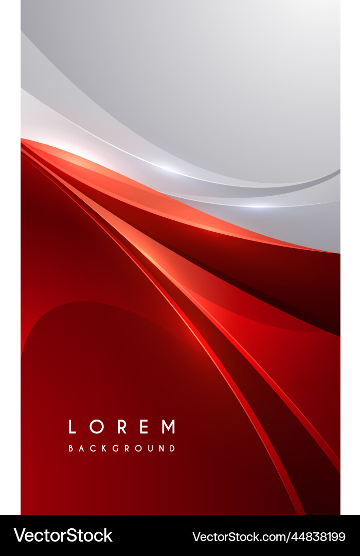 Abstract red and white shapes background Vector Image