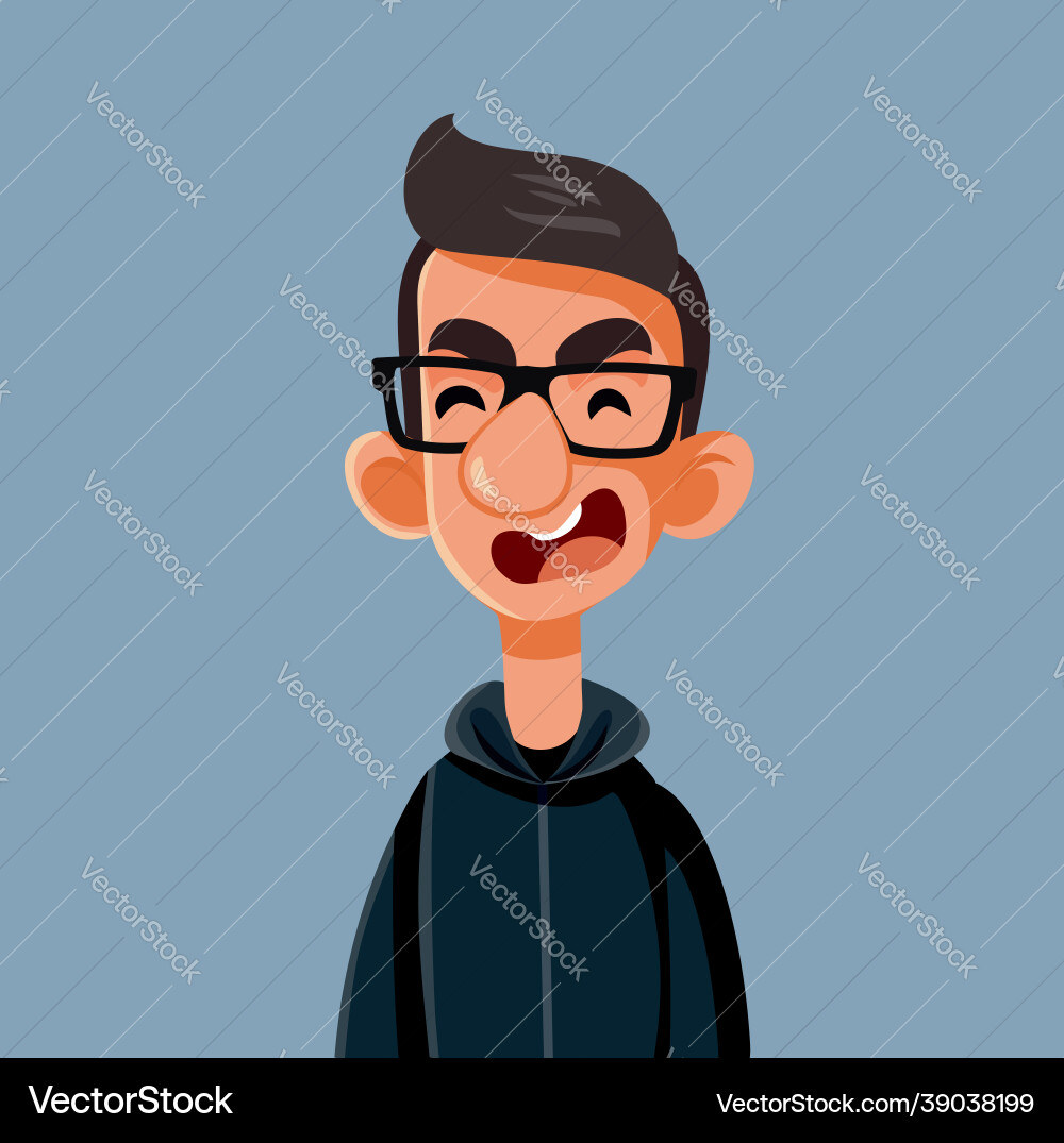 Angry upset young man cartoon Royalty Free Vector Image