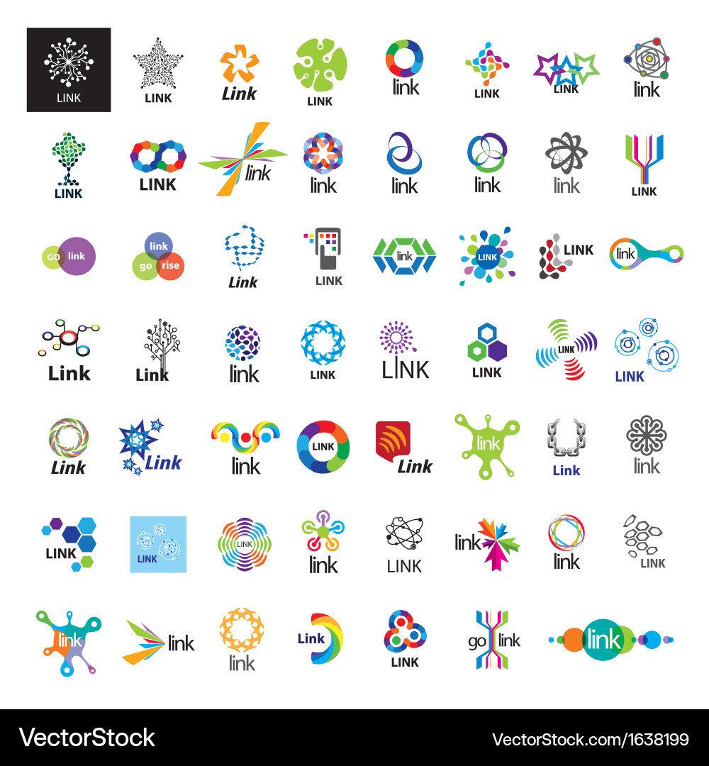 Biggest collection of logos link Royalty Free Vector Image