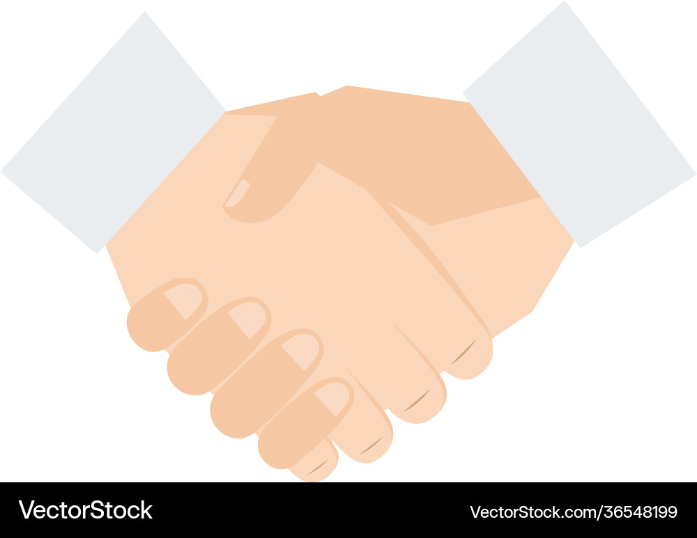 Flat handshake icon Royalty Free Vector Image - VectorStock
