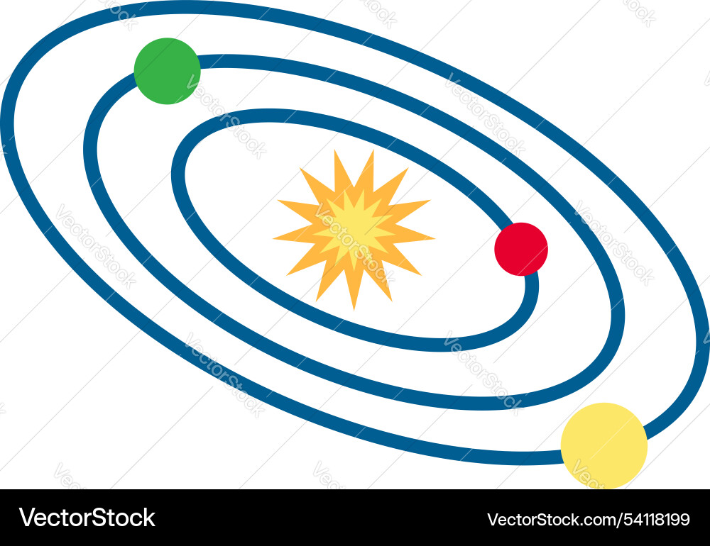 Planetary system cosmos element Royalty Free Vector Image