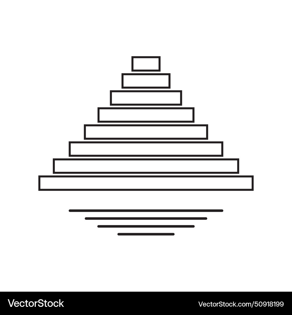 Pyramid icon Royalty Free Vector Image - VectorStock