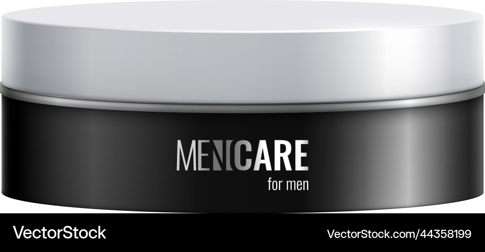 Realistic men cream Royalty Free Vector Image - VectorStock