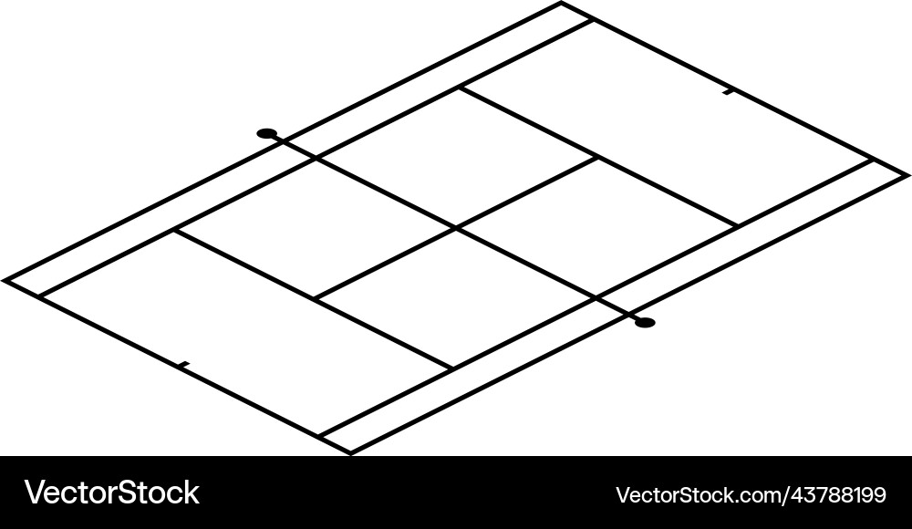 Tennis field sport icon Royalty Free Vector Image