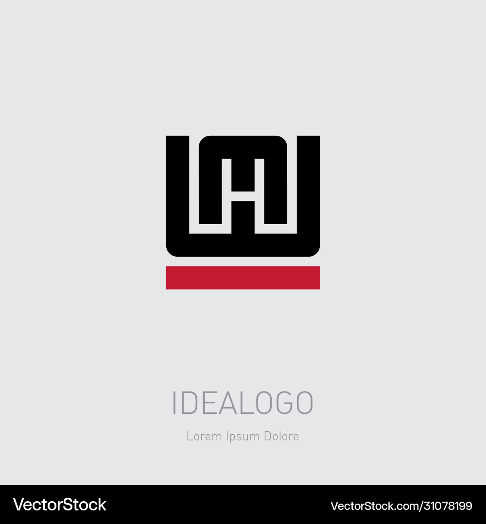 W and m - initials logo wm monogram template Vector Image