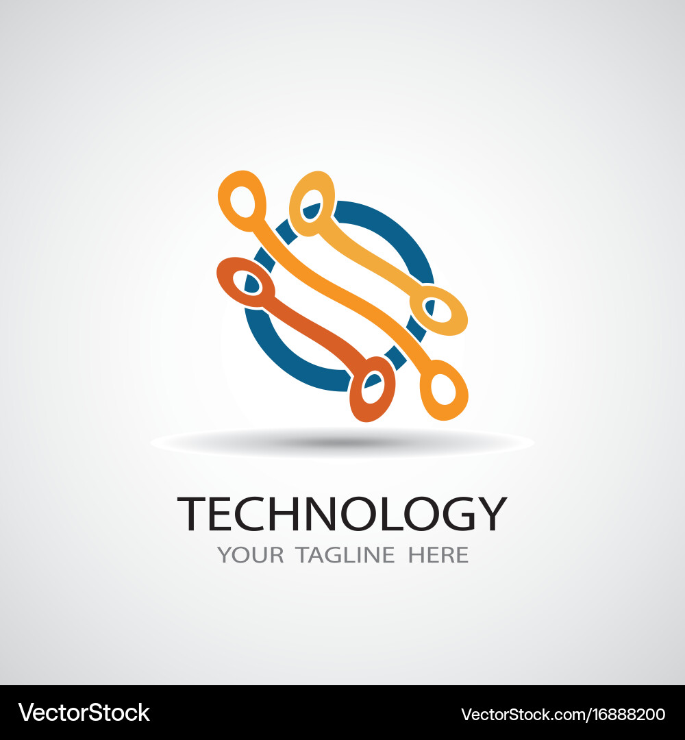 Abstract technology icon Royalty Free Vector Image