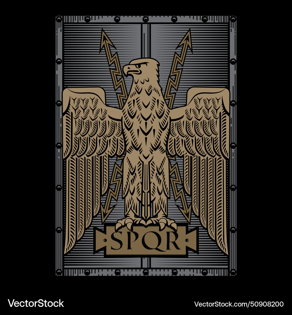 Antique style design roman eagle Royalty Free Vector Image