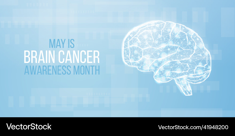 Brain cancer awareness month concept banner Vector Image