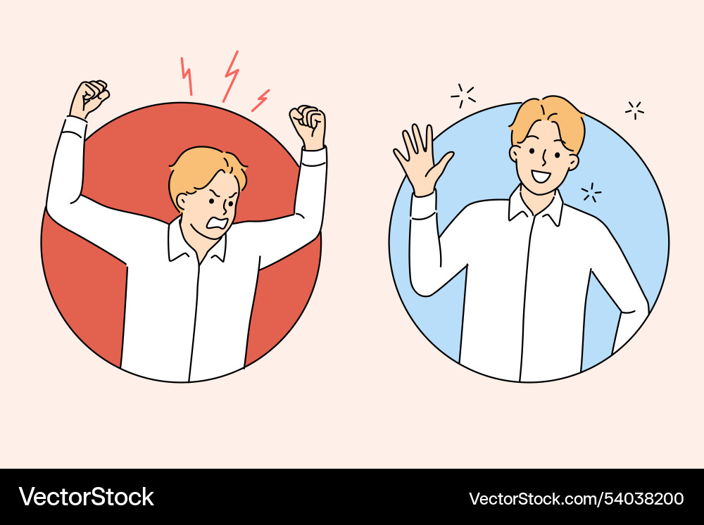 Business men use different management styles Vector Image