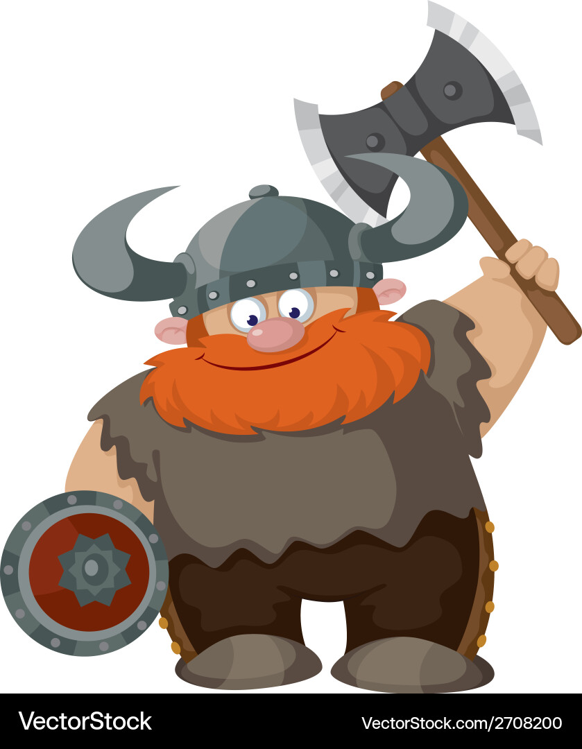 Cartoon viking Royalty Free Vector Image - VectorStock