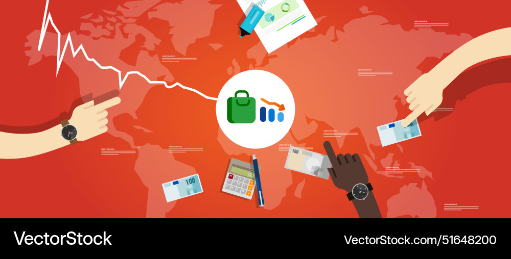 Cpi consumer price index going down decrease Vector Image