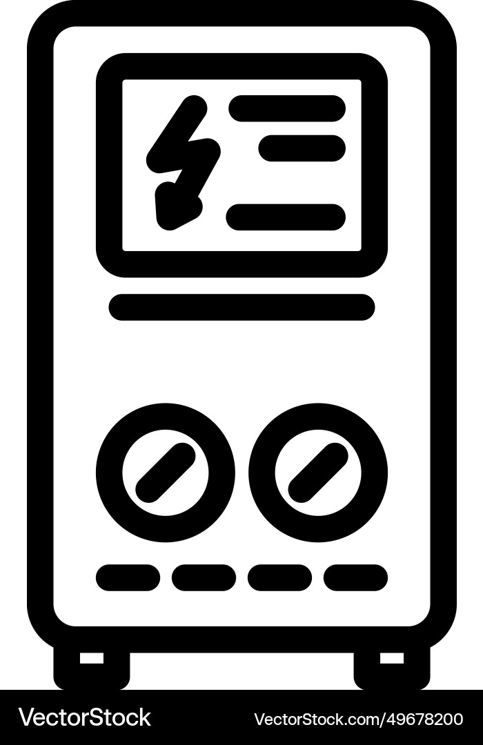 Energy backup line icon Royalty Free Vector Image