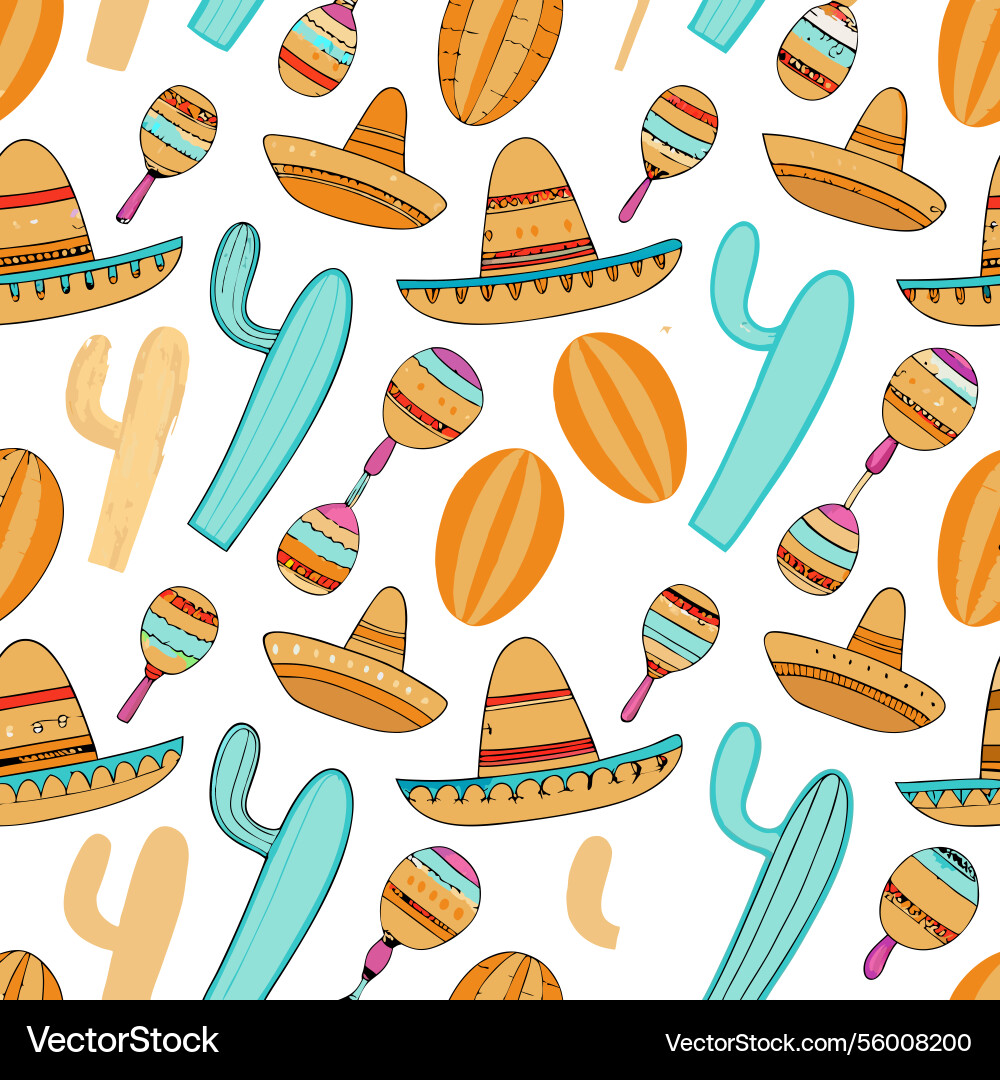 Fiesta celebration a vibrant collection Royalty Free Vector
