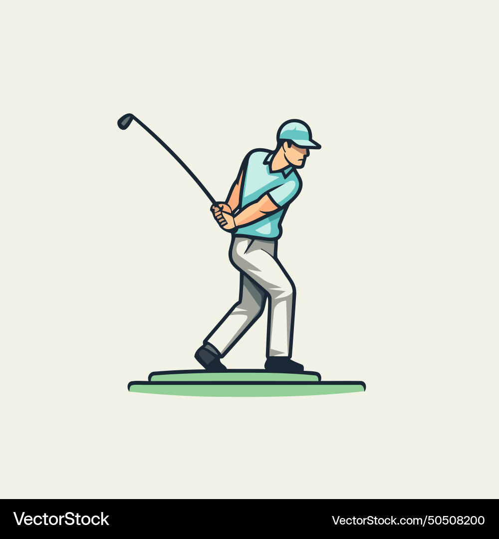 Golf player of a golfer playing Royalty Free Vector Image