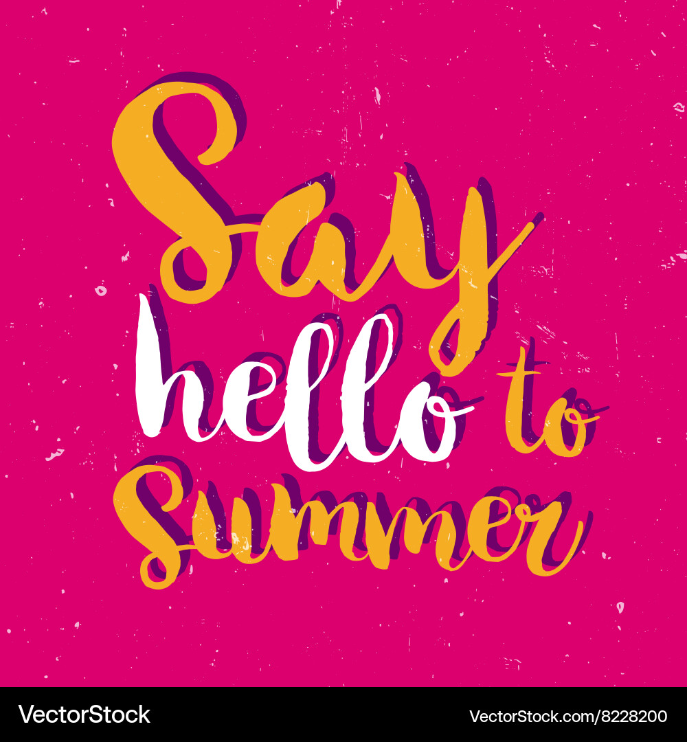 Hand drawn lettering poster Royalty Free Vector Image