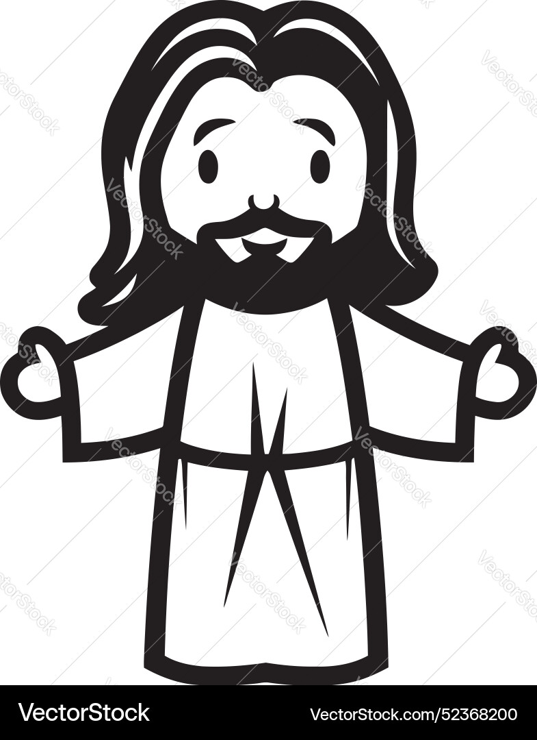 Healing presence black jesus icon messiahs Vector Image