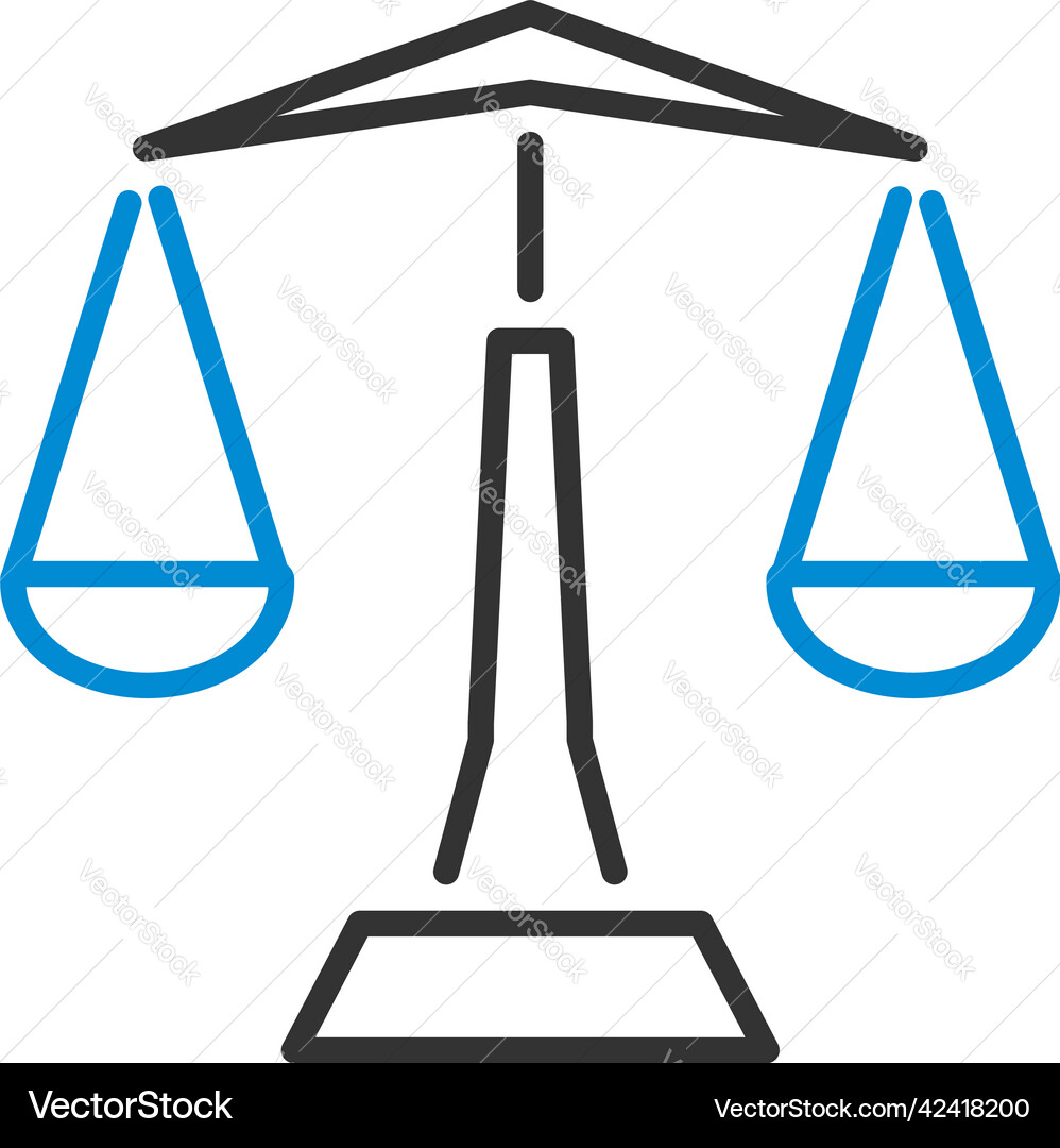 Icon of scale Royalty Free Vector Image - VectorStock