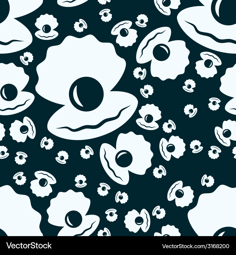 Pearl seamless pattern Royalty Free Vector Image