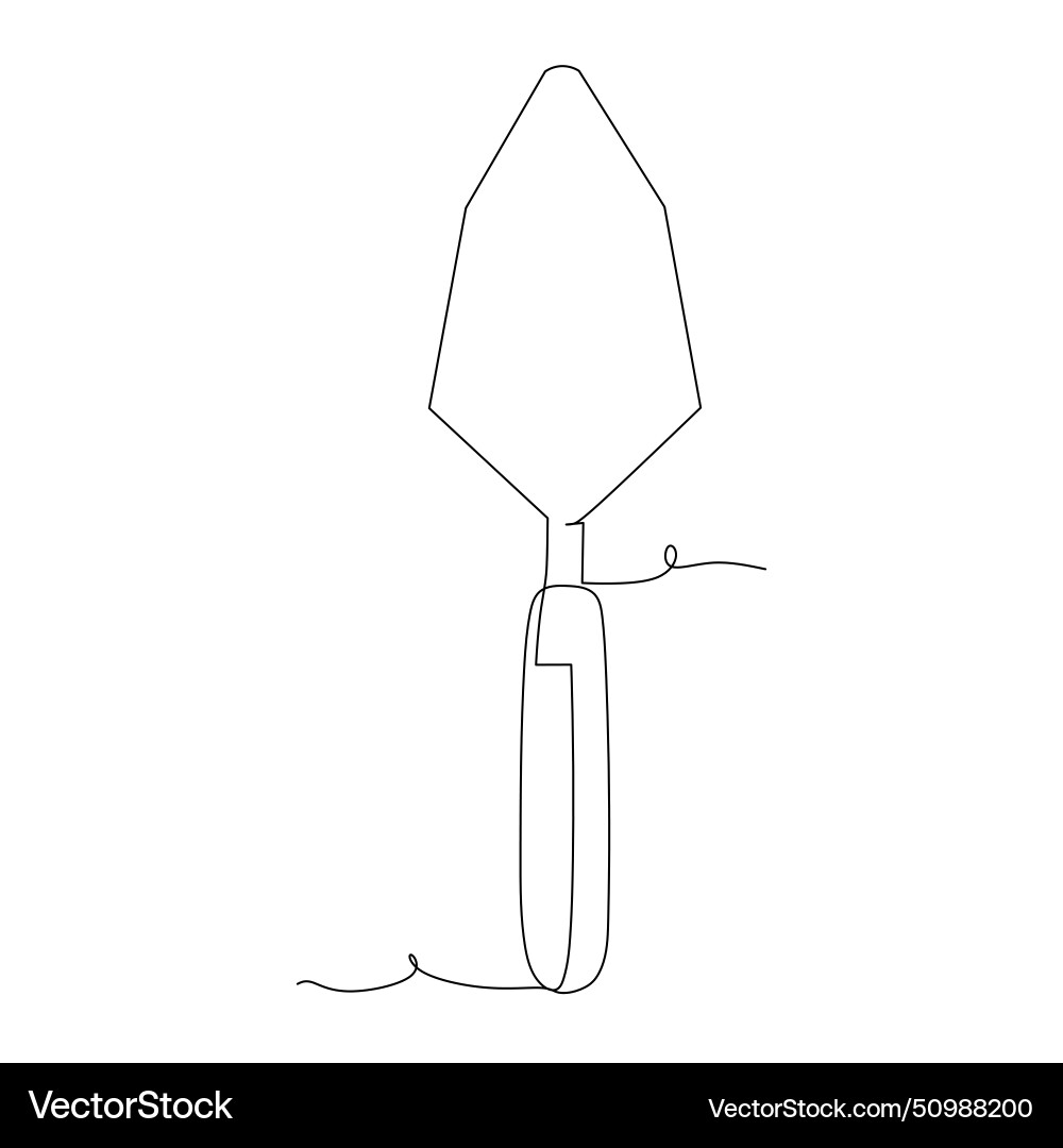 Simple drawing of trowel design tools Royalty Free Vector