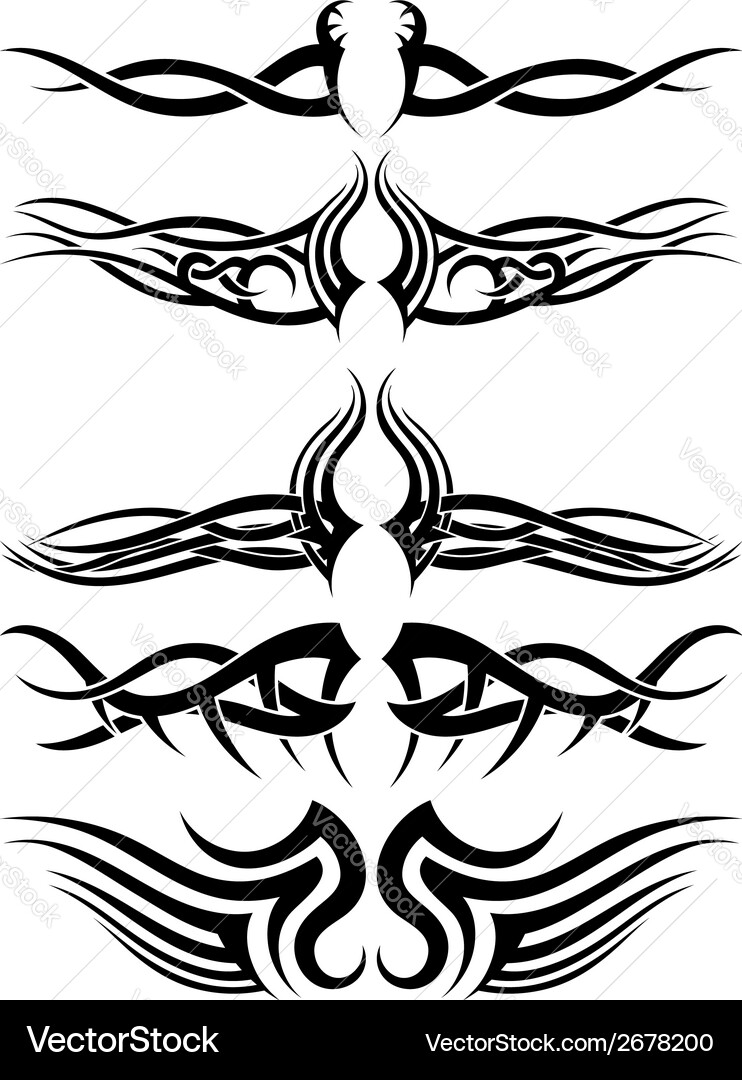 Tribal tattoos Royalty Free Vector Image - VectorStock