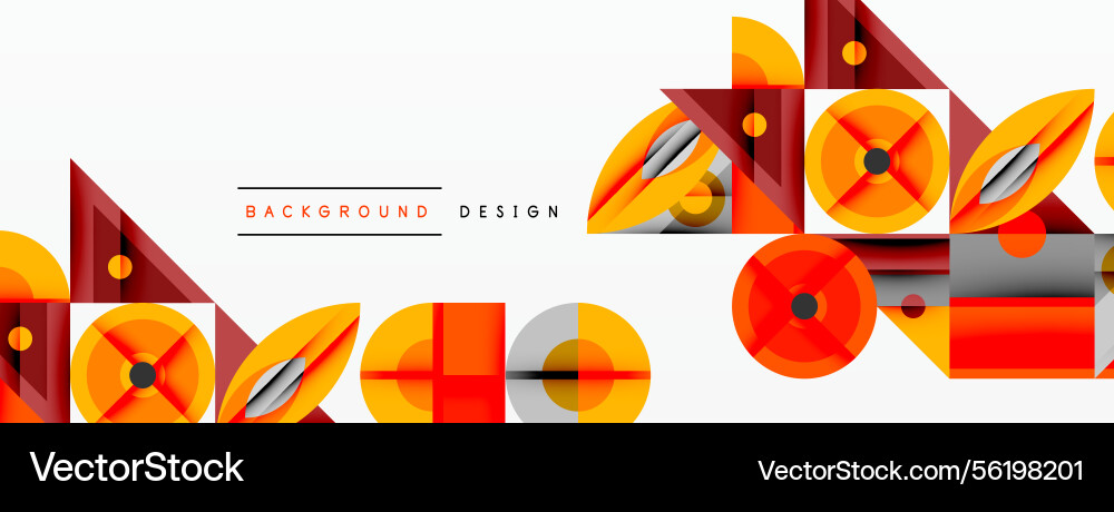 Abstract geometric pattern orange brown gray Vector Image