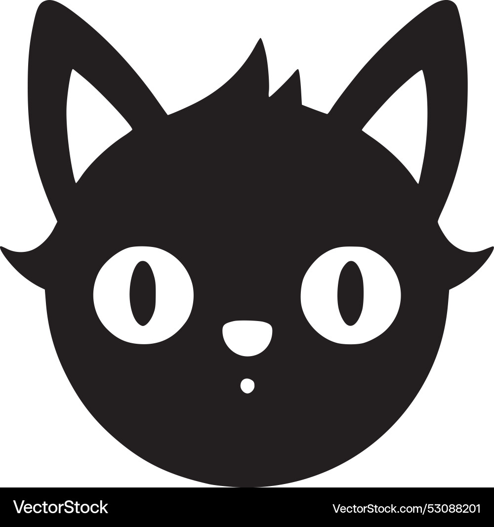 Cat - black and white Royalty Free Vector Image