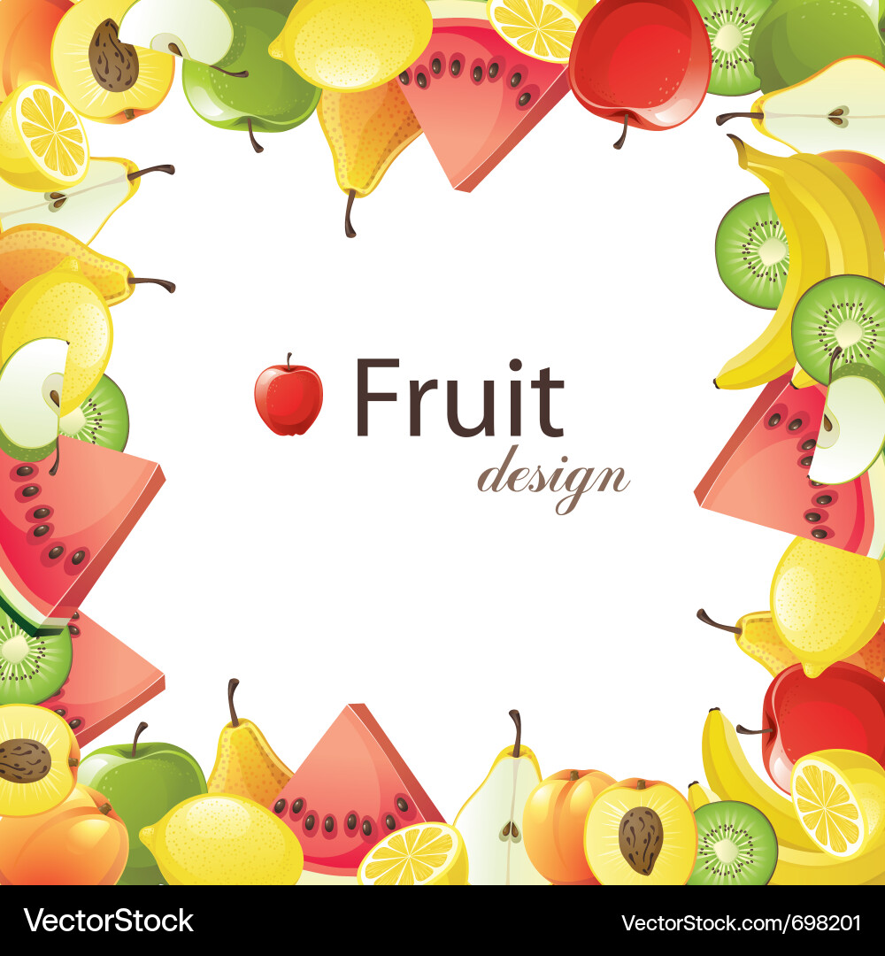 Fruits frame Royalty Free Vector Image - VectorStock